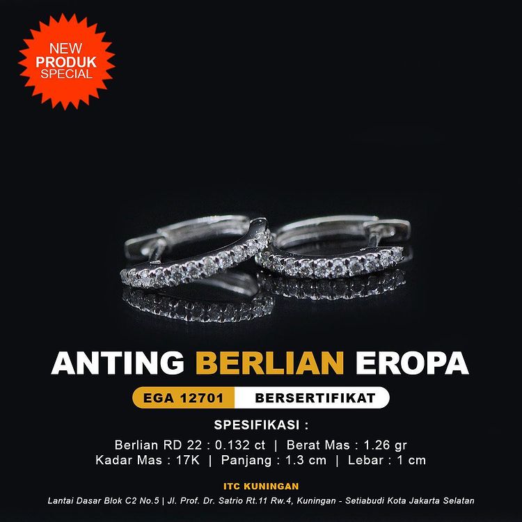ANTING BERLIAN EROPA EGW 12640 MODEL SOLITAIRE - MADY JEWELLERY